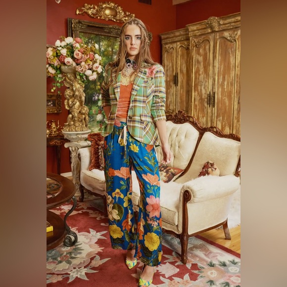 Aratta | Jackets & Coats | Aratta Mcqueen Blazer Green Plaid With ...